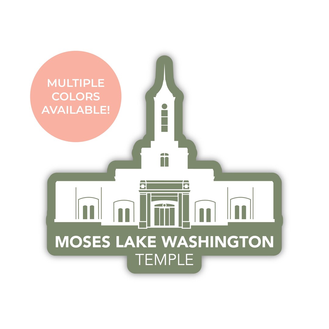 Moses Lake Washington Temple Sticker, Moses Lake Washington Temple ...