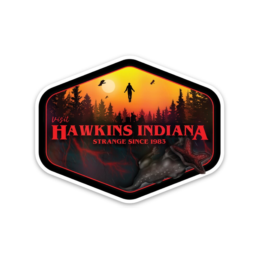 3" Stranger Things Stickers, Hawkins Indiana Sticker, Visit Hawkins ...