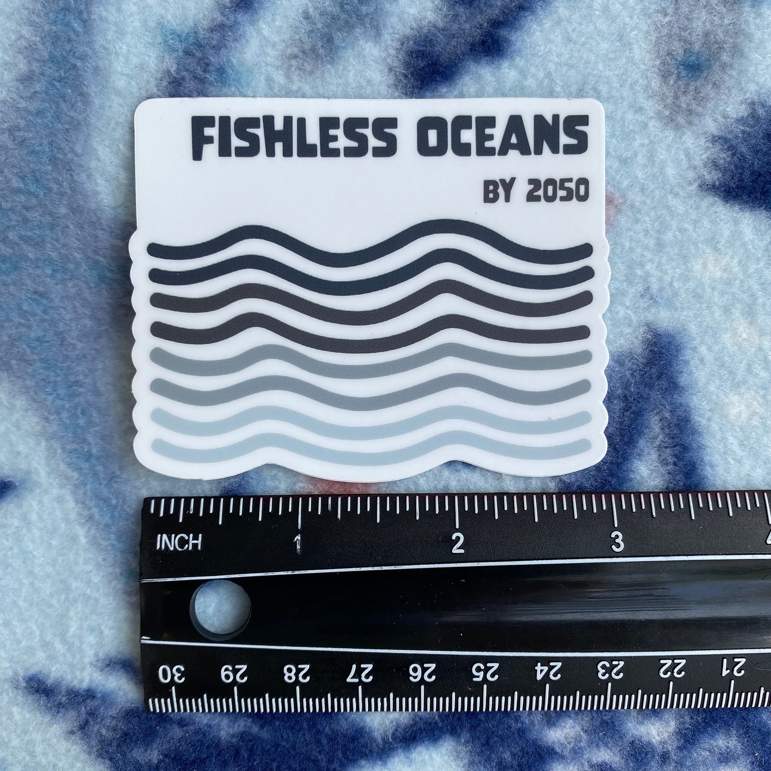 Fishless Oceans Sticker Save the Sea Vinyl Sticker | Etsy