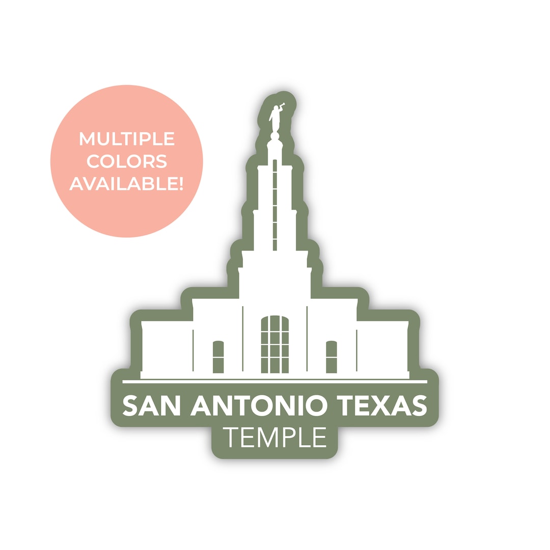 San Antonio Texas Temple Sticker, San Antonio Temple, Lds Temple ...