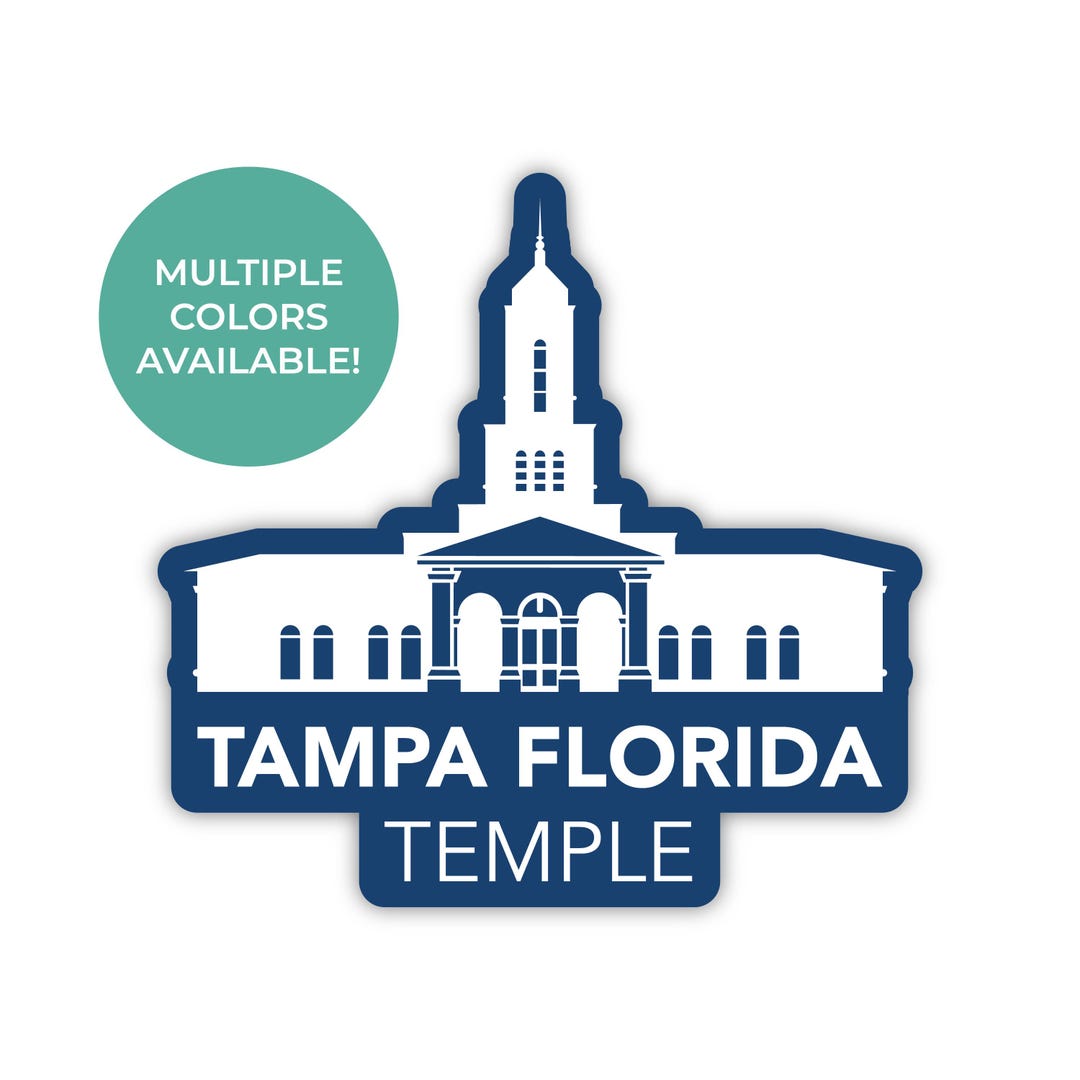 Tampa Florida Temple Sticker, Tampa Florida Temple, Florida Temple ...