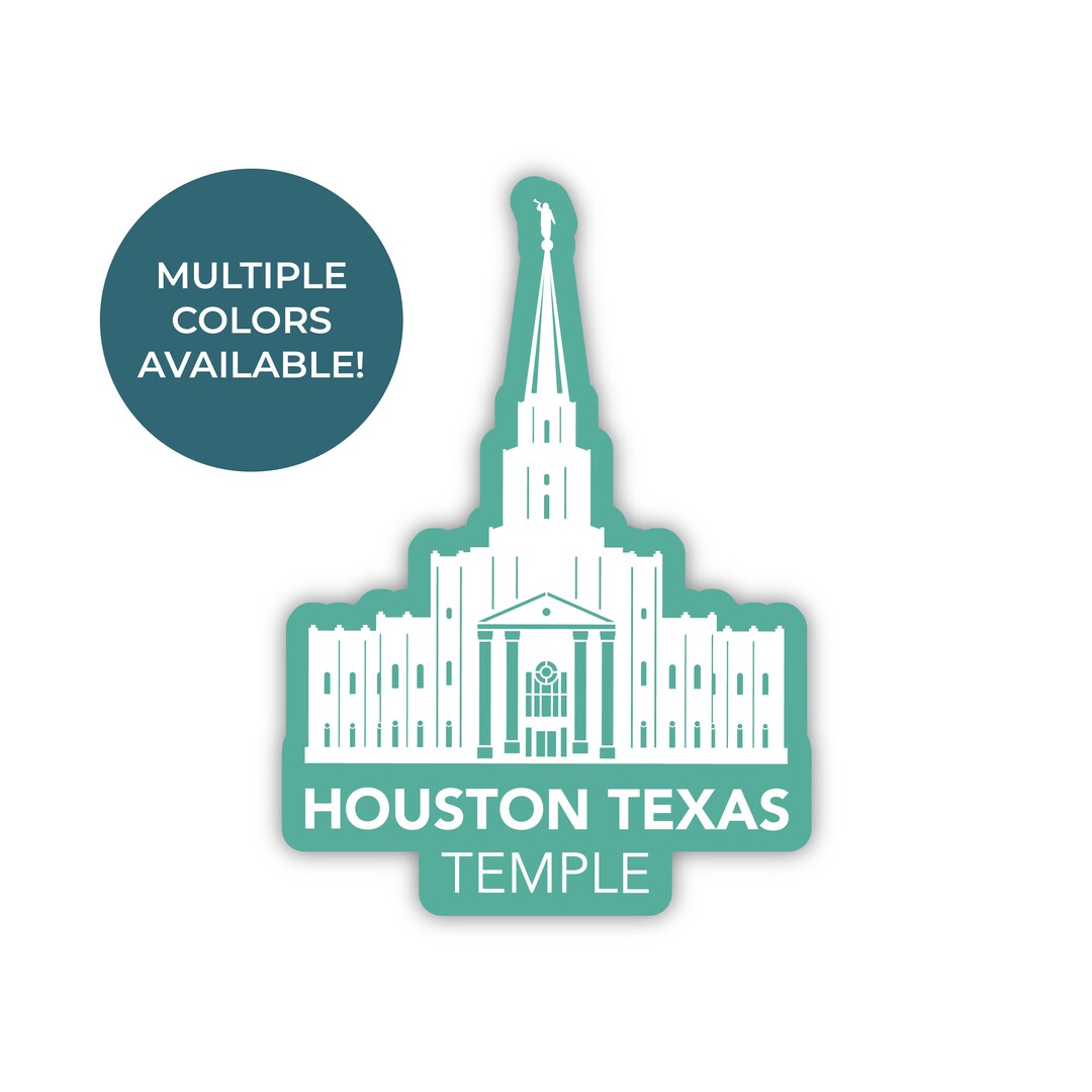 Houston Texas Temple Sticker, Houston Temple, Lds Temple Stickers, Lds ...