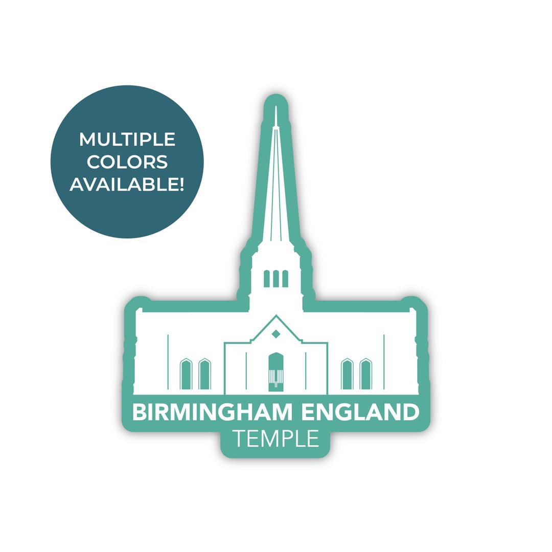 Birmingham England Temple Sticker, Birmingham England Temple, England ...