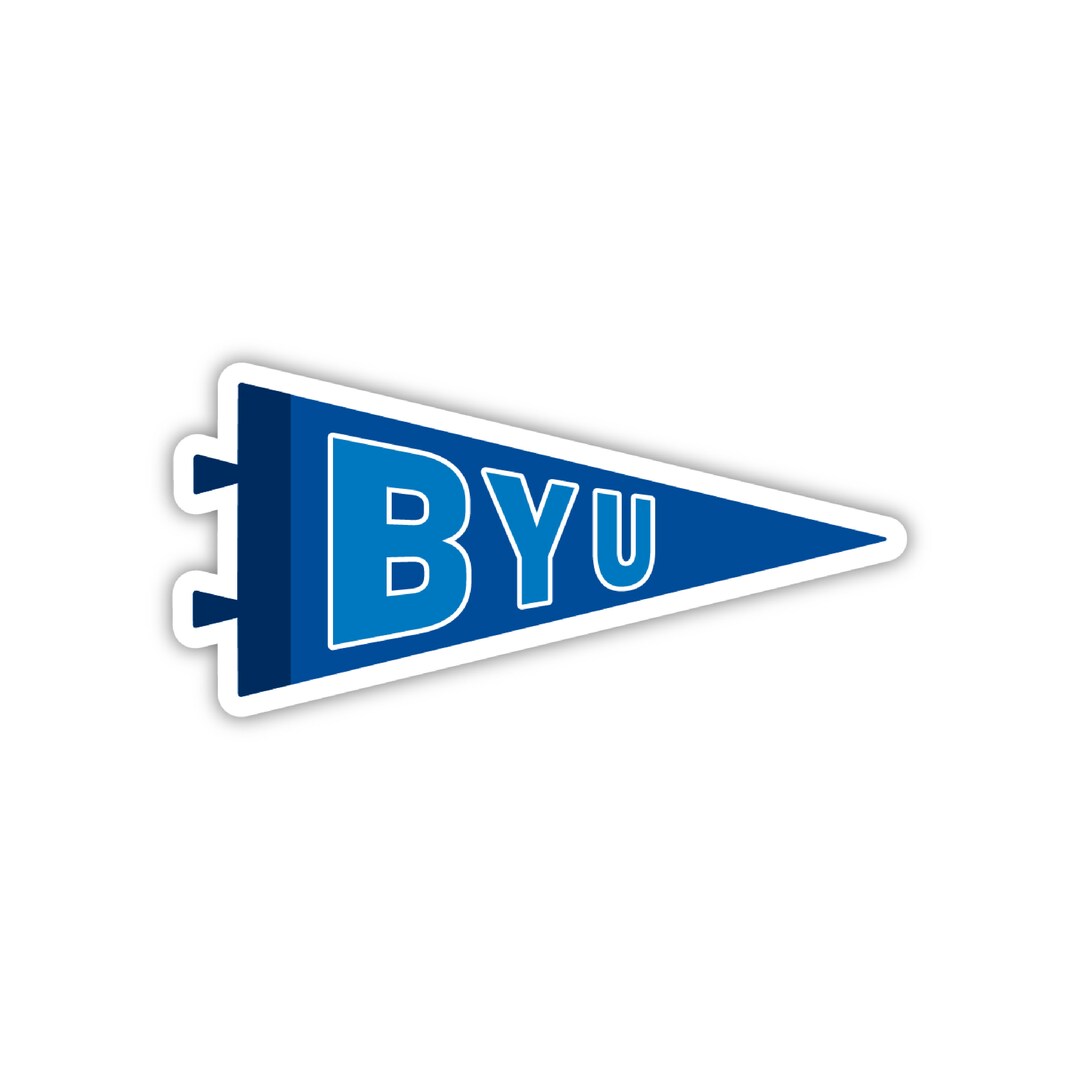 BYU Flag Sticker, BYU Sticker, Brigham Young University Sticker, Byu ...