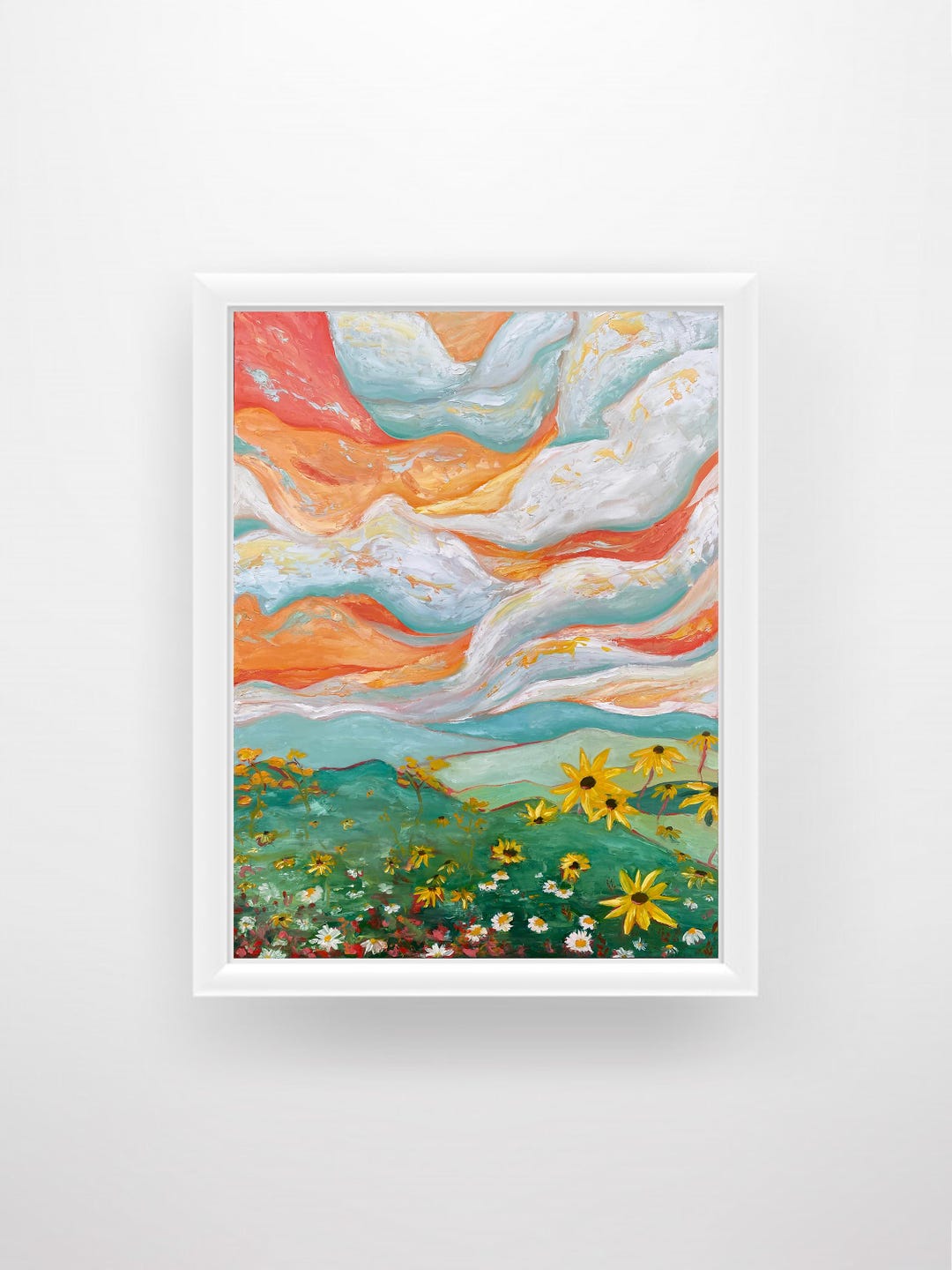 Where God Dwells Art Print, Christian Landscape Wall Art, Wildflower ...
