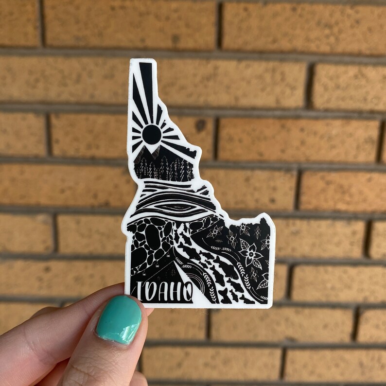 Idaho Vinyl Sticker, State Sticker, Idaho Sticker, Idaho Decal, Idaho ...