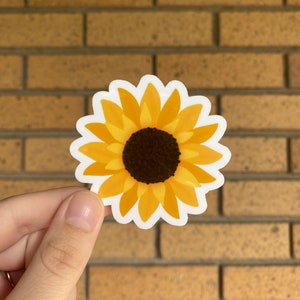 Sunflower Sticker, Sunflower Decal, Waterproof Sunflower Sticker ...