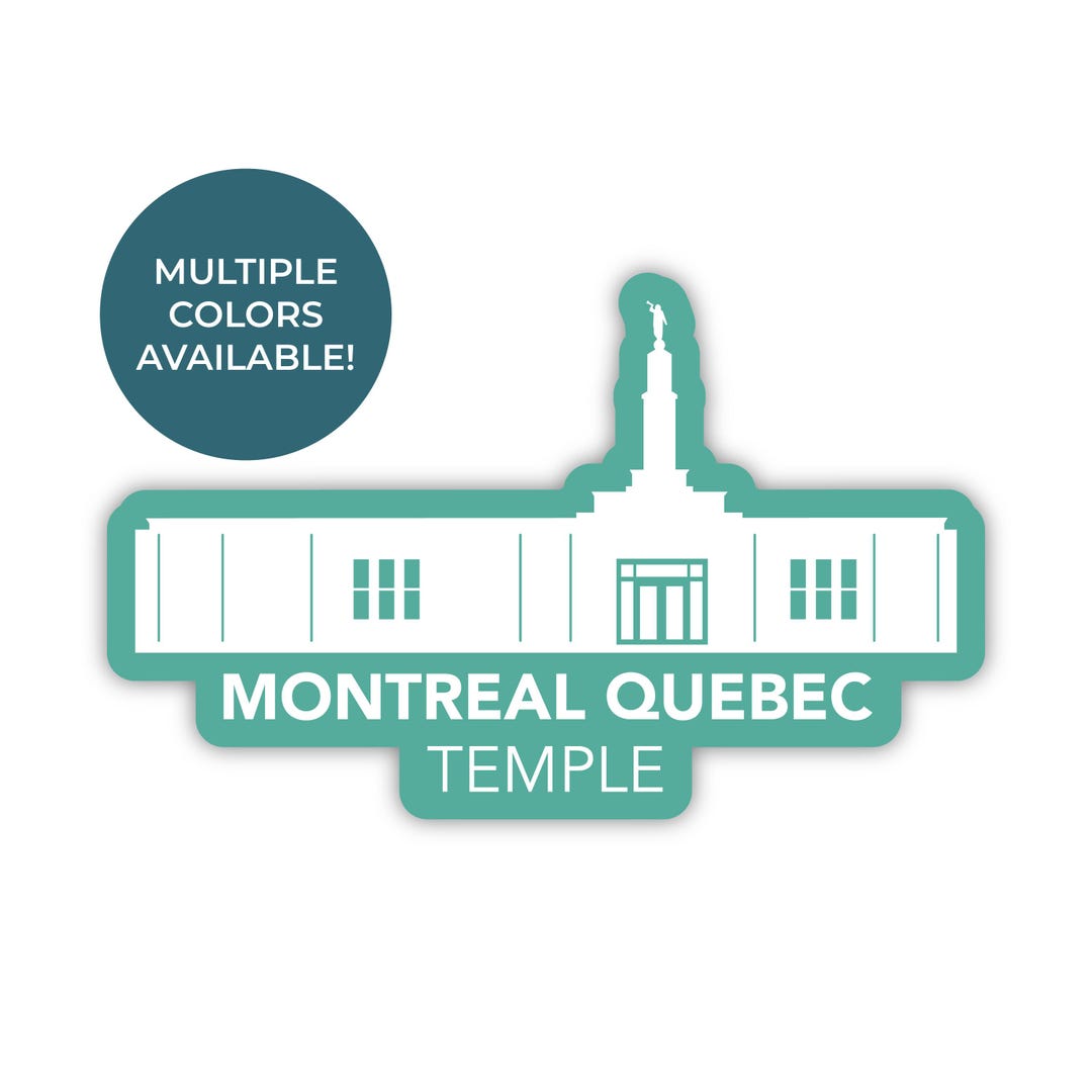 Montreal Quebec Canada Temple Sticker, Montreal Quebec Temple, Canada ...