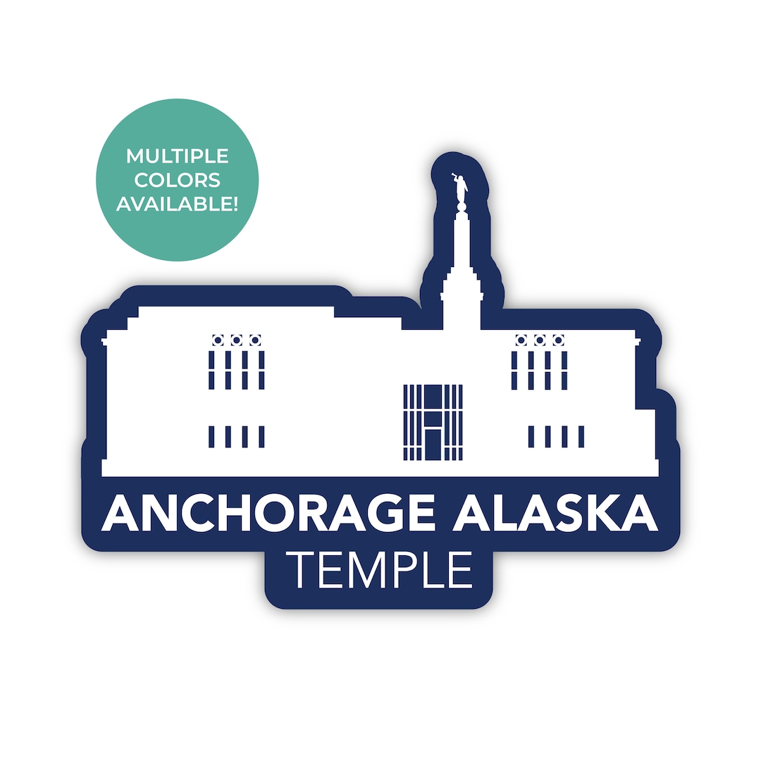 Anchorage Alaska Temple Sticker, Anchorage Alaska Temple, Alaska Temple ...