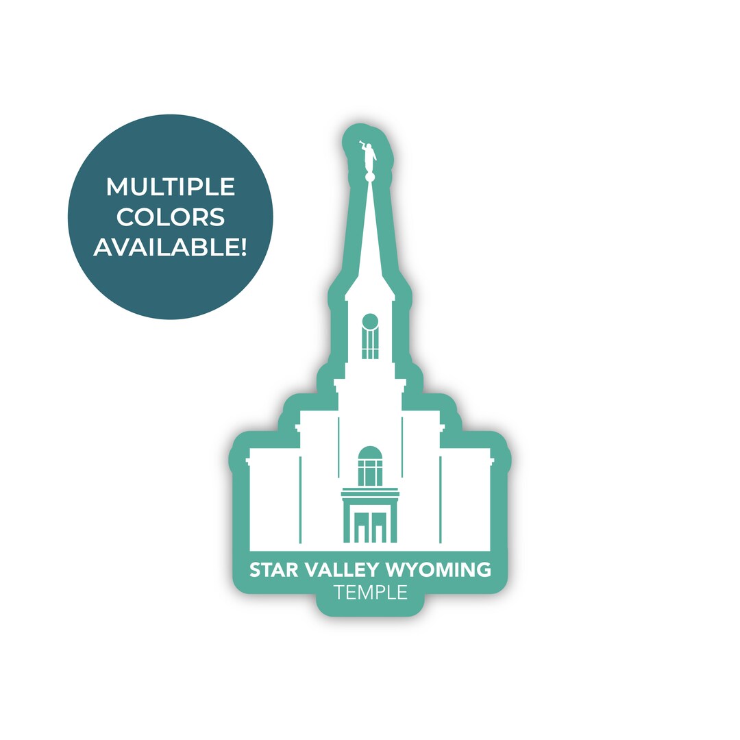 Star Valley Wyoming Temple Sticker, Star Valley Wyoming Temple, Star ...