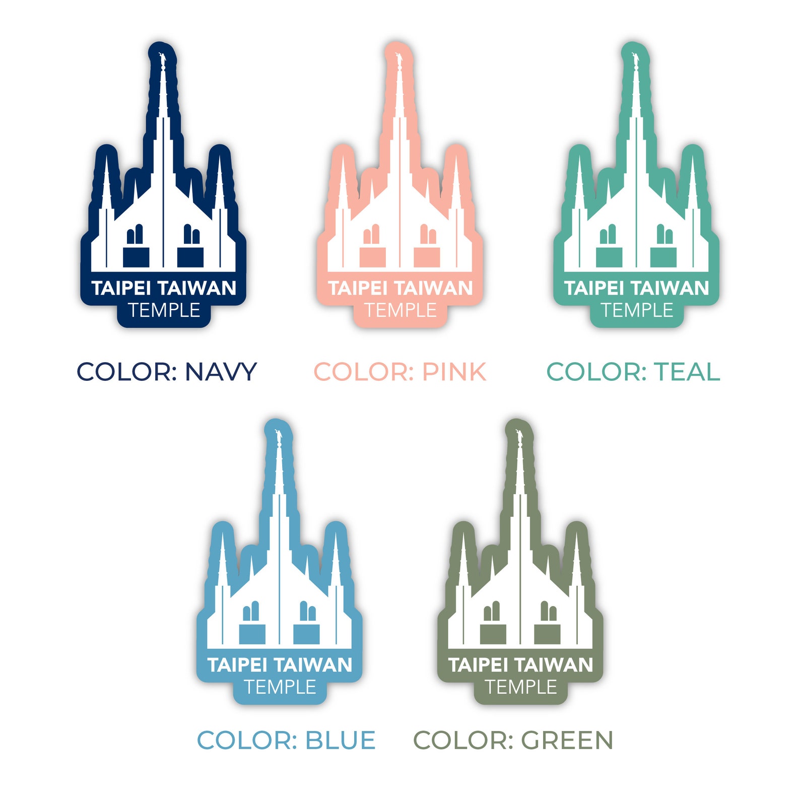 Taipei Taiwan Temple Sticker Taipei Taiwan Temple Taiwan - Etsy