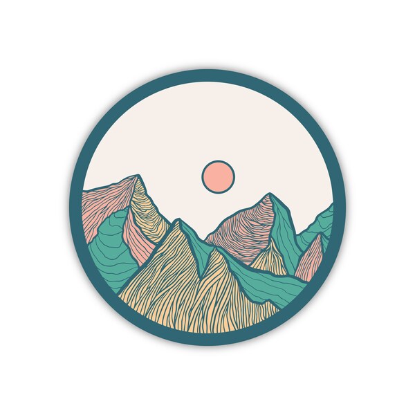 Mountain Sticker - Etsy