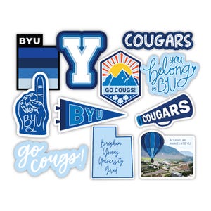 BYU Create Your Own Sticker Pack, BYU Stickers, BYU Sticker Pack ...