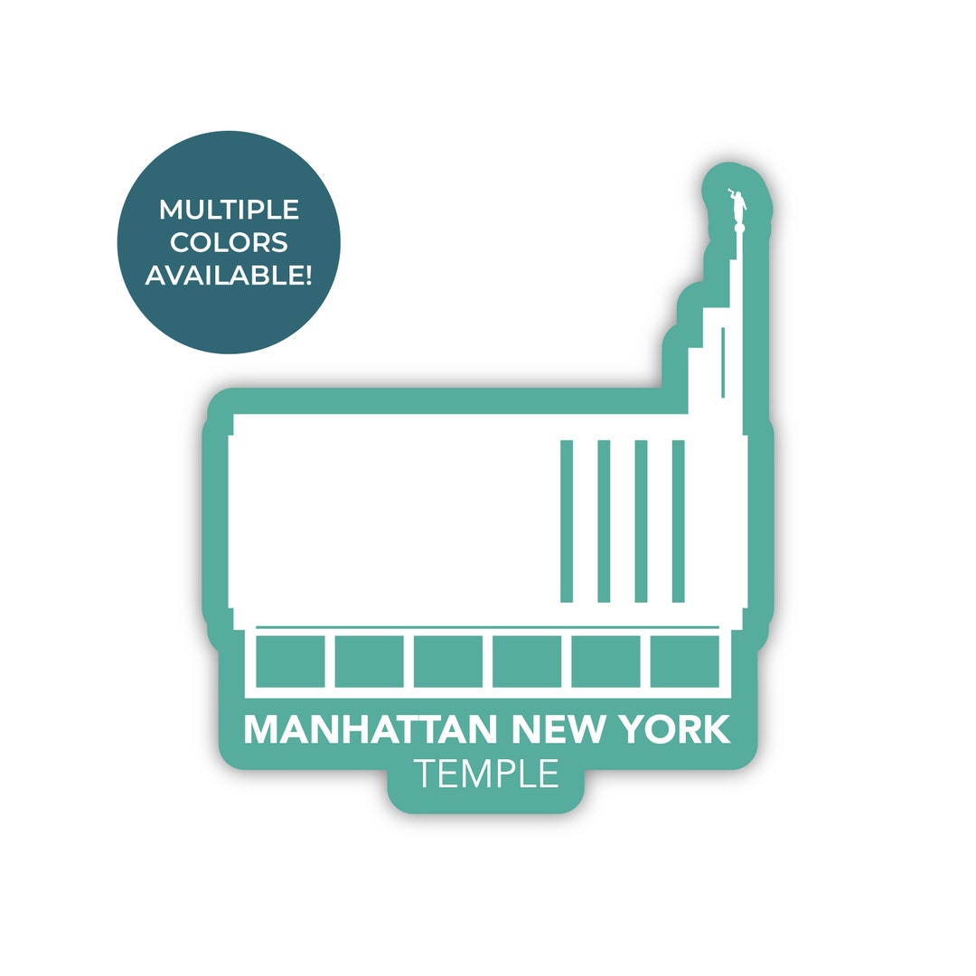 Manhattan New York Temple Sticker, Manhattan New York Temple, Manhattan ...