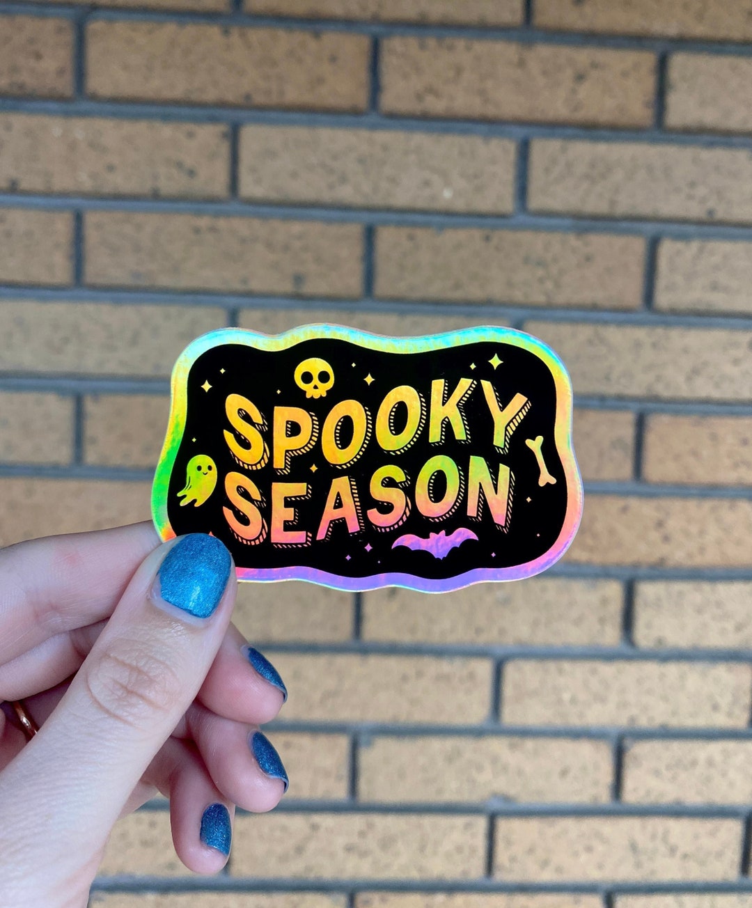 Spooky Season Sticker, Holographic Spooky Season Sticker, Holographic ...