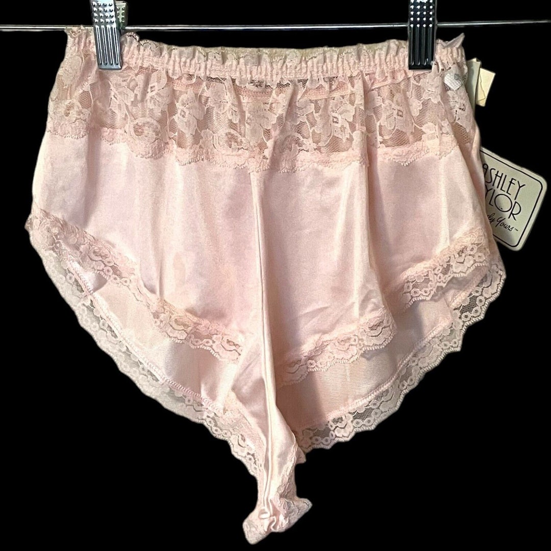Vintage 80s Deadstock Ashley Taylor Pink Lingerie Lace Sissy Panties ...