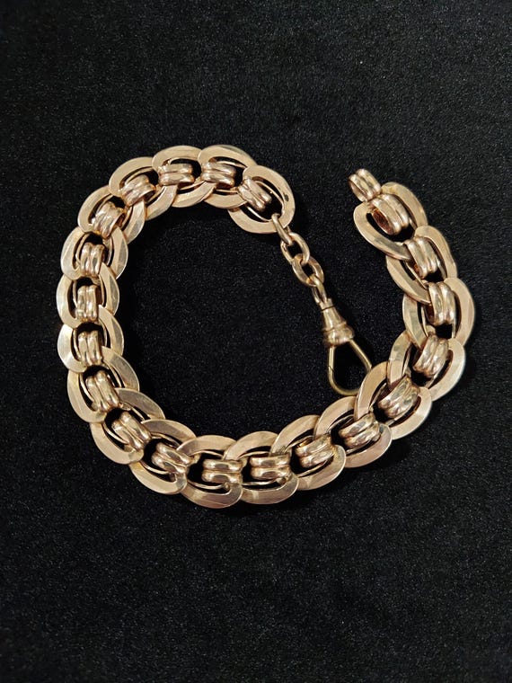 Antique Rolled Gold Watch Chain, Super Double Large I… - Gem