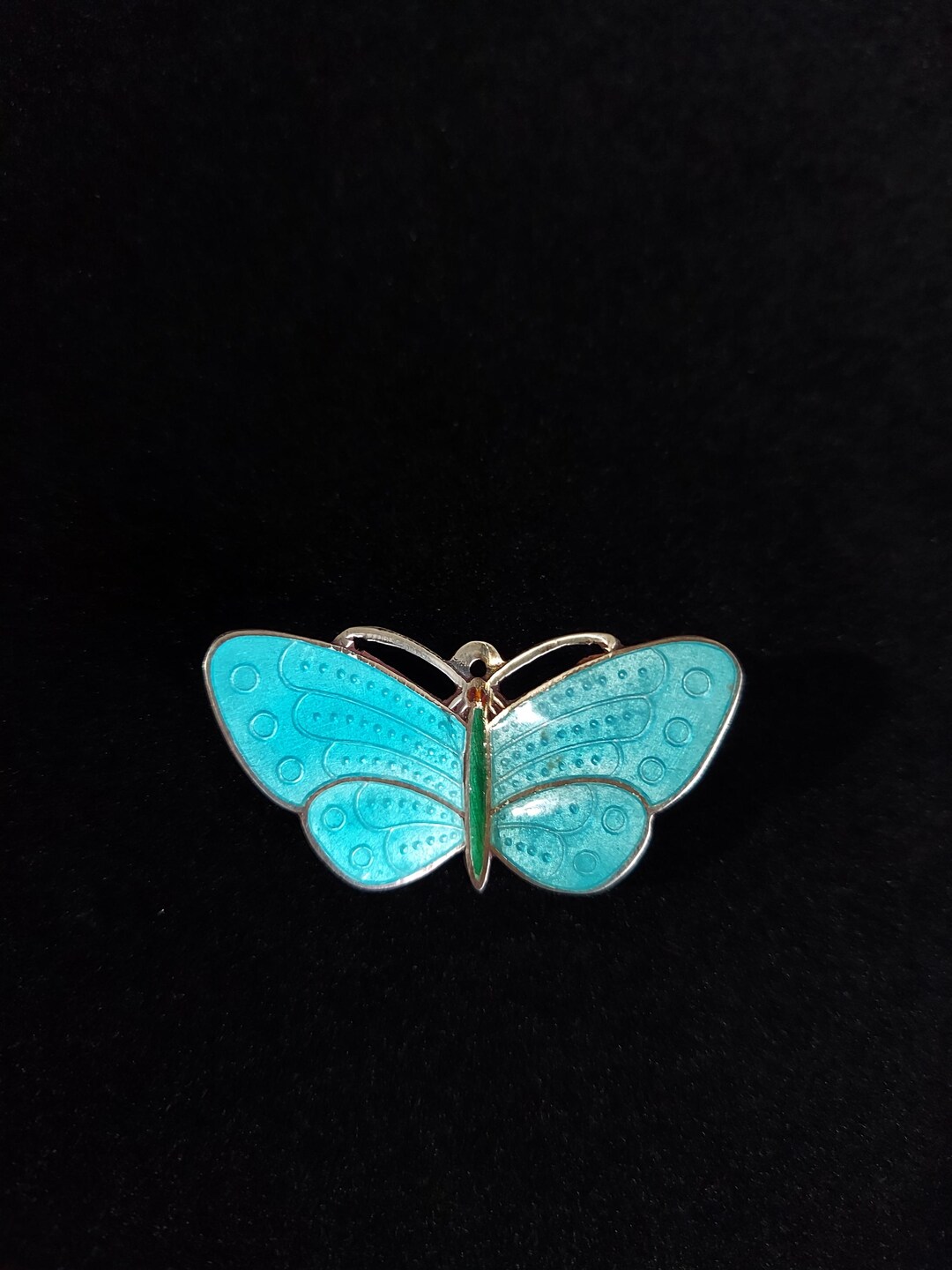 Vintage Sterling Silver Guilloch Butterfly Brooch Pin Circa 1950's ...