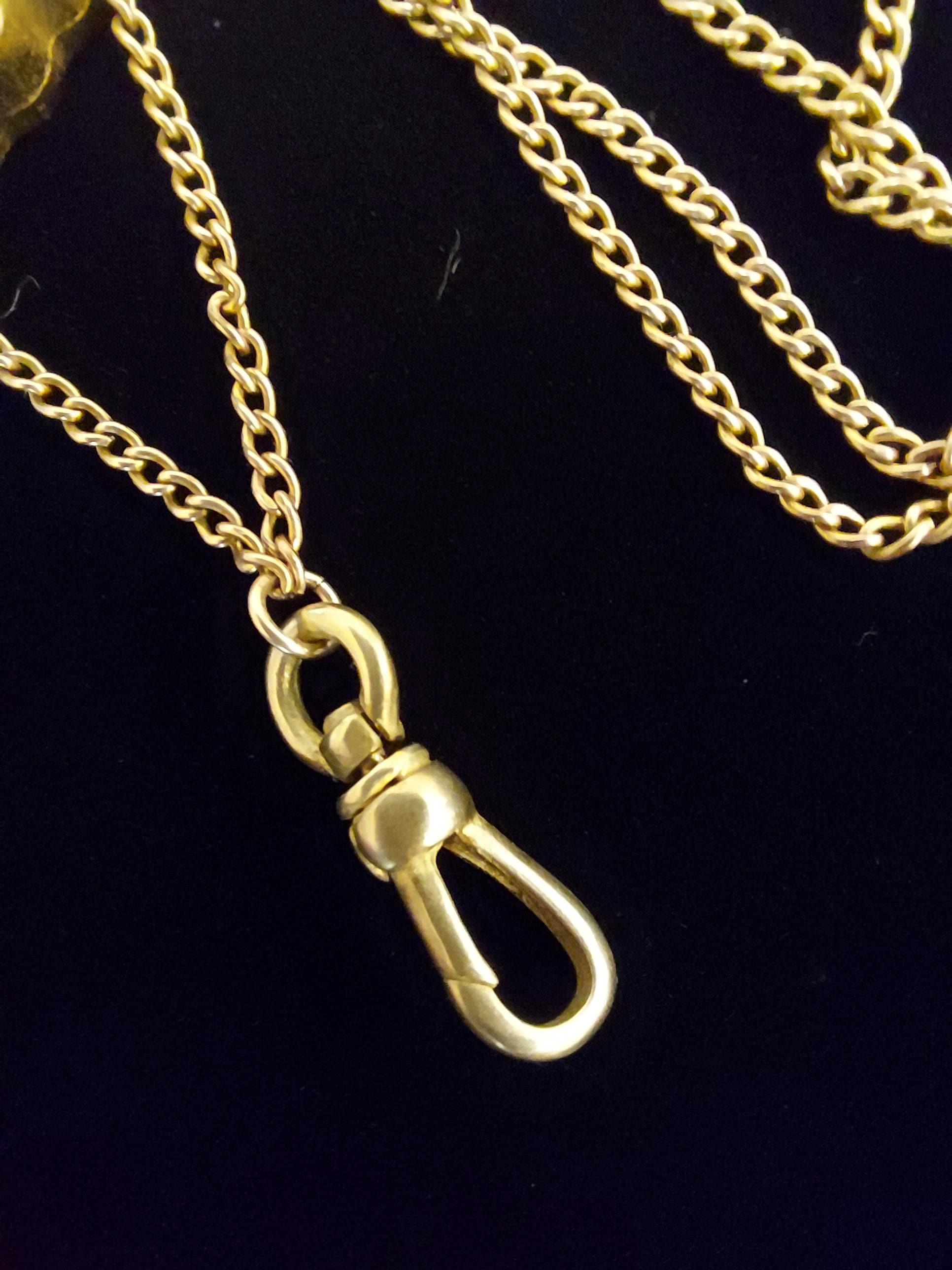 Vintage Flower SLIDE Chain Necklace, Gold Filled Watch Chain Slide ...