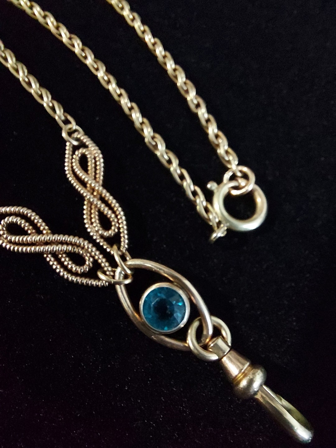 Antique Watch Chain, Gold Filled Watch Chain 15.5", Y Necklace Lariat ...