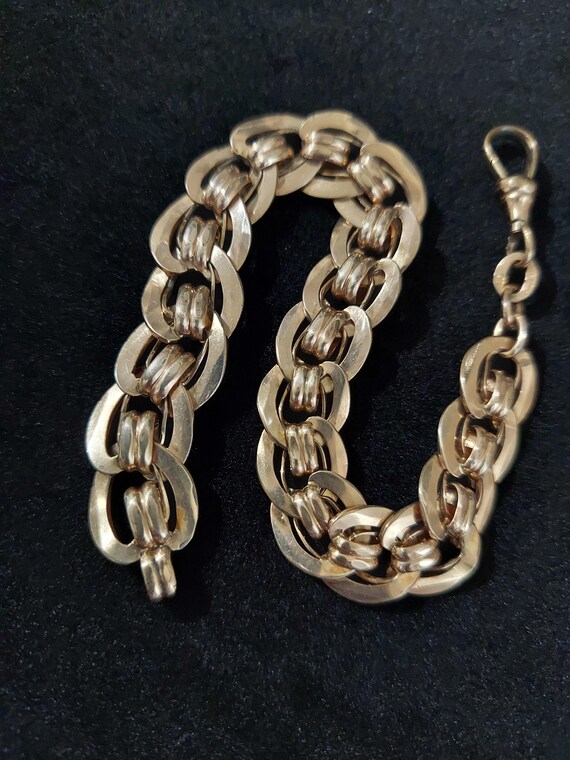 Antique Rolled Gold Watch Chain, Super Double Large I… - Gem