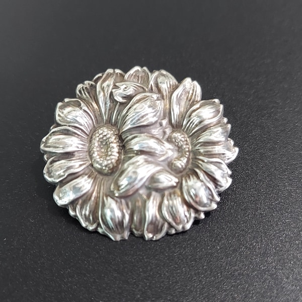 Repousse Brooch - Etsy