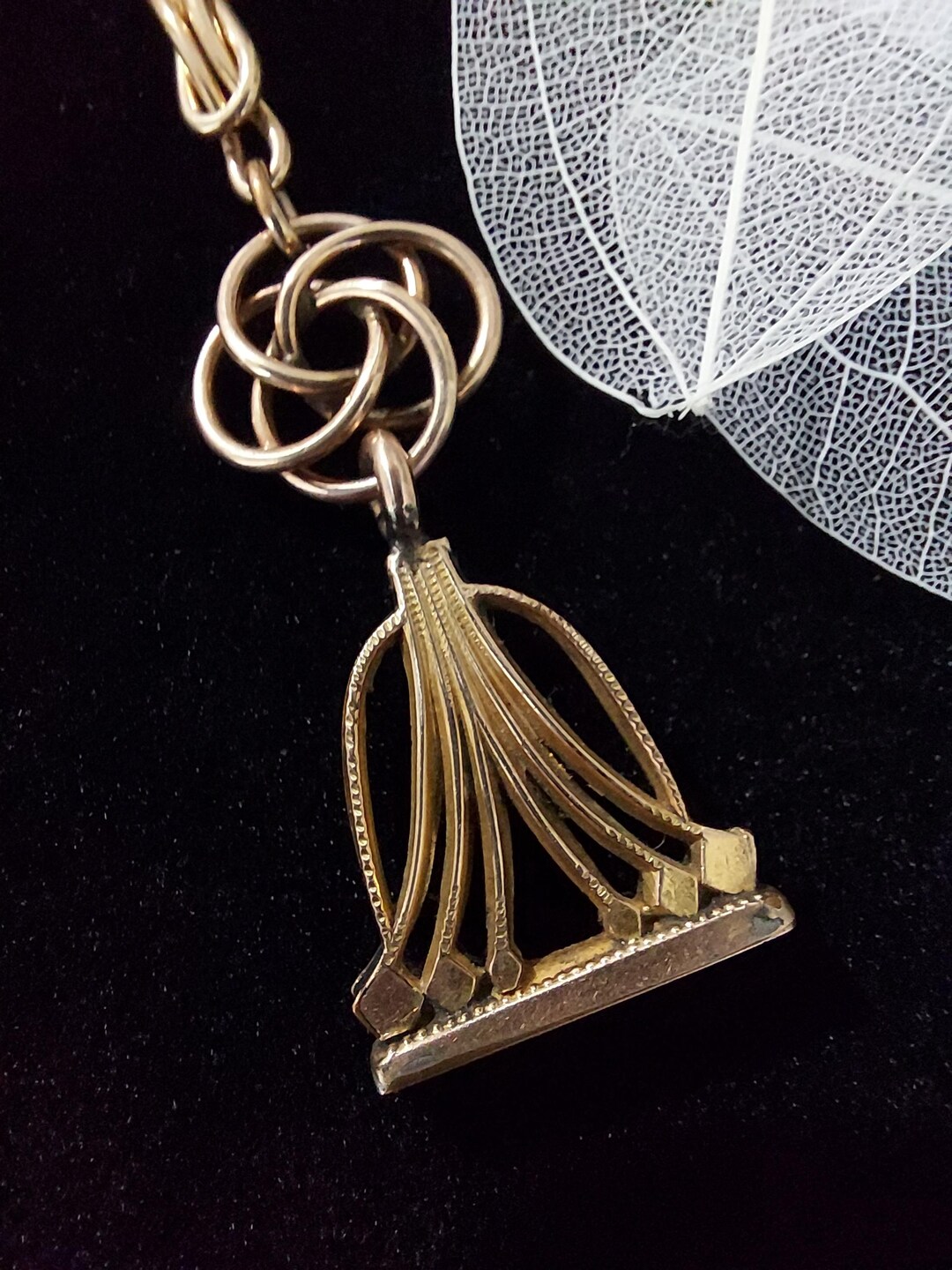 Antique Fob Pendant, Gold Filled Victorian Pendant With Love Knot ...