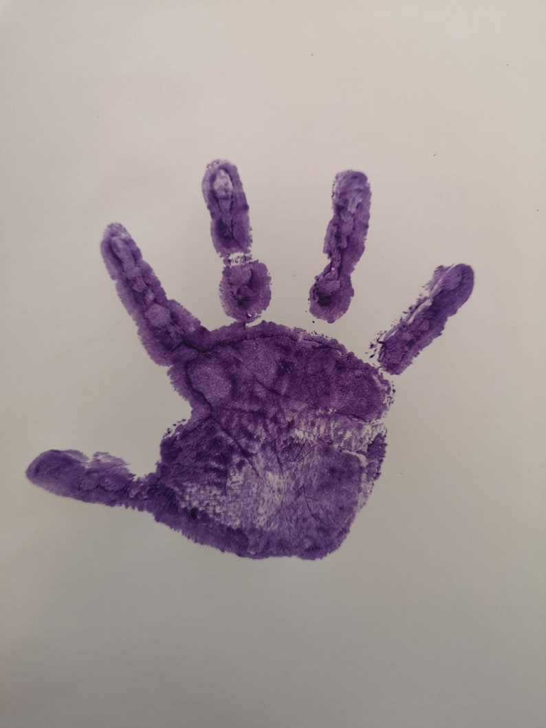 Handprint or Footprint With Name Vinyl Sticker Decal. | Etsy