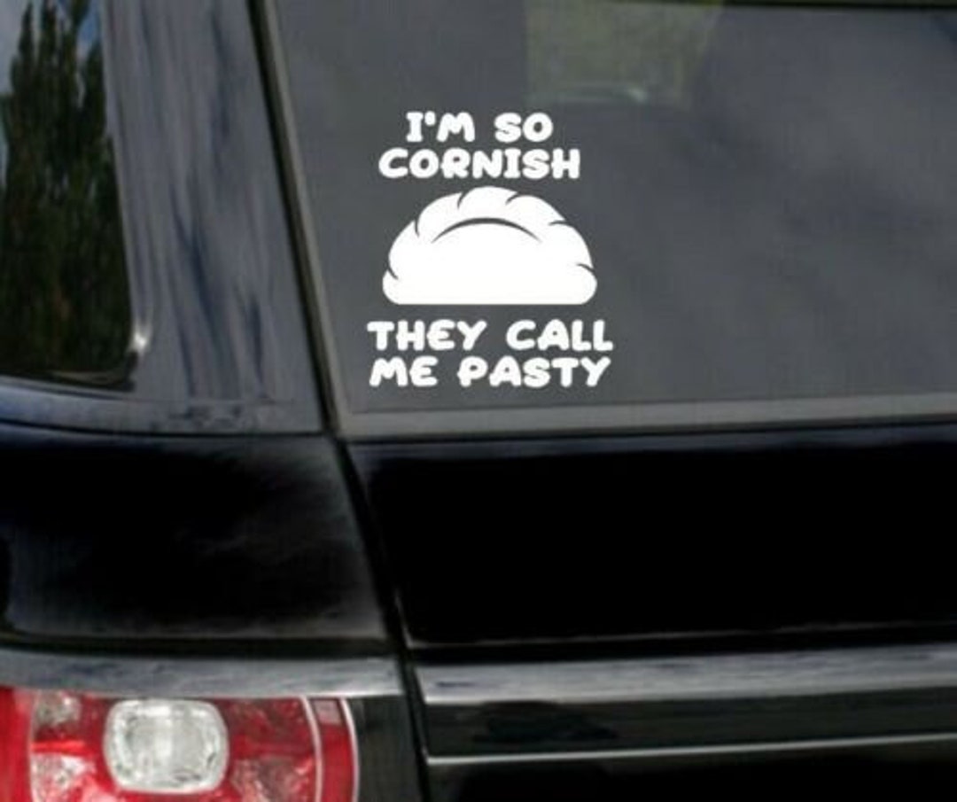 Cornish Pasty Cornwall Kernow Funny Novelty Car Bumper Decal Sticker ...