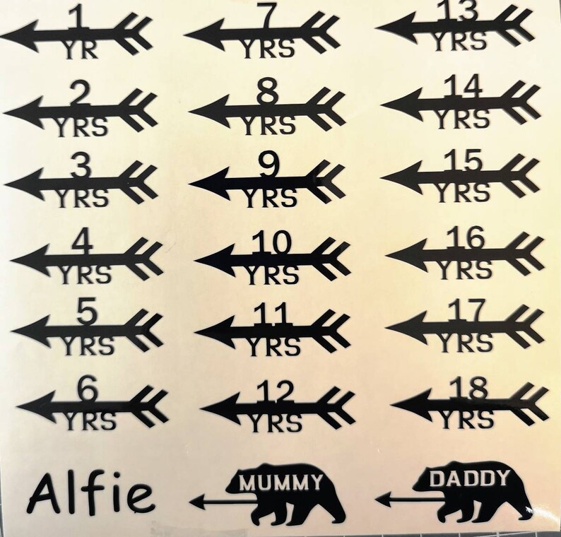 Height chart vinyl stickers decal. Growth chart. UK based. | Etsy