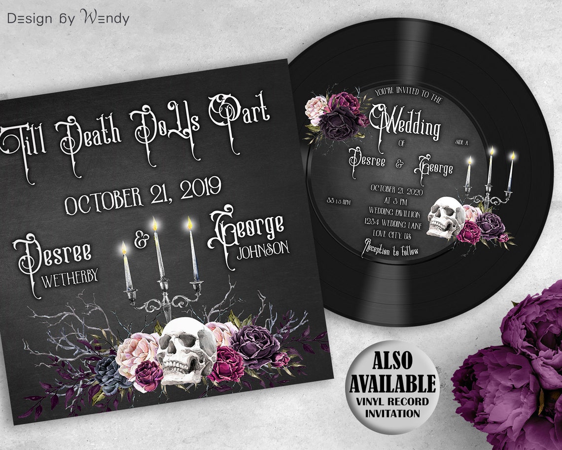 Gothic wedding Menu and Wine List cards editable templates. | Etsy