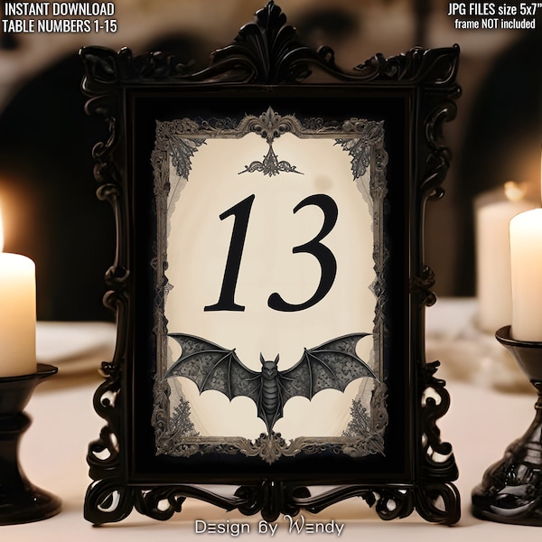 Spooky Table Numbers - Etsy