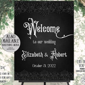 Black Gothic Seating Chart and Table Numbers Editable. Black Lace ...