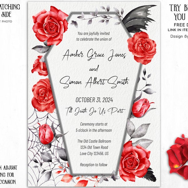 Coffin Invitation Svg - Etsy