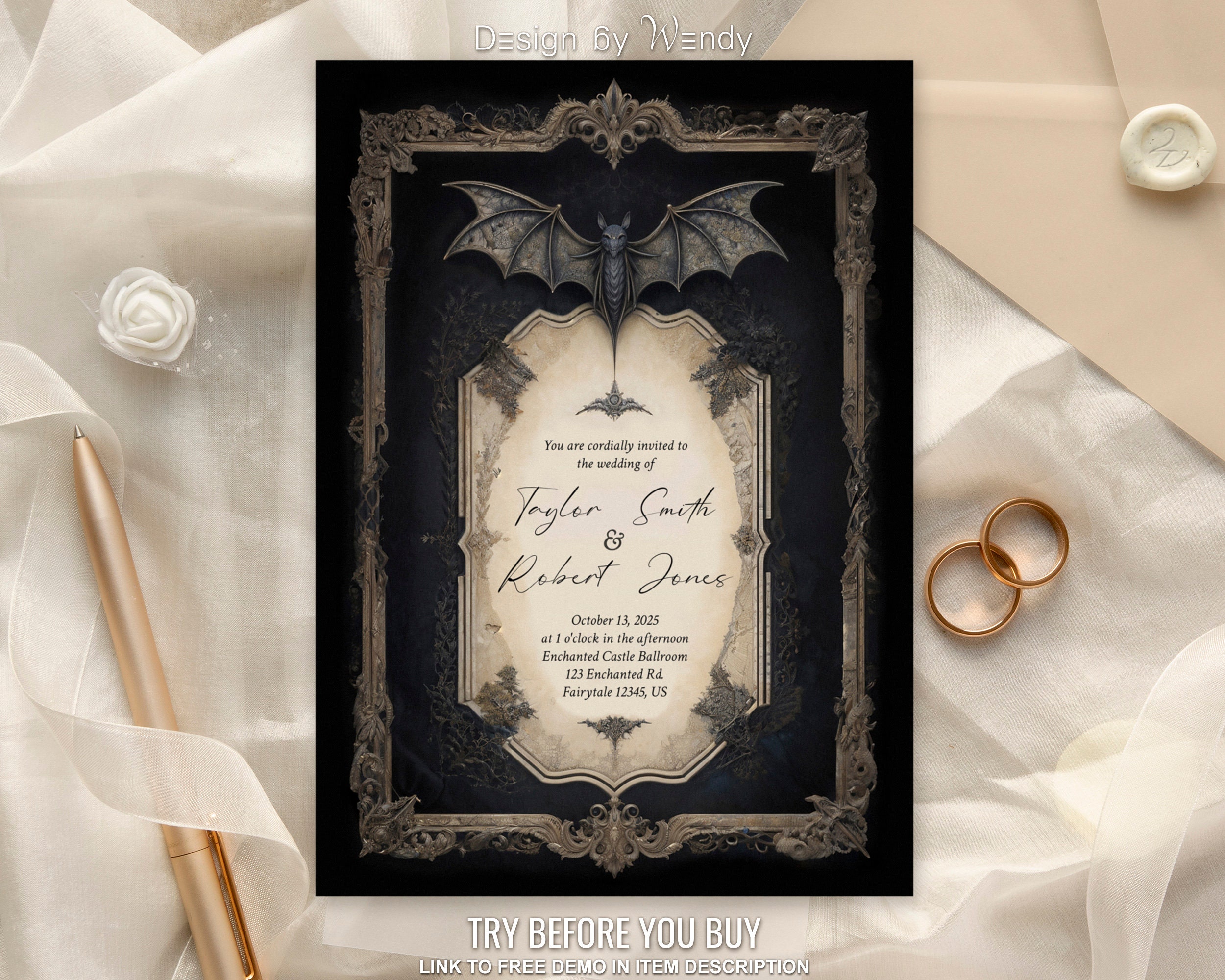 Gothic Wedding Invitations