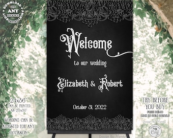 Gothic Welcome Sign - Etsy