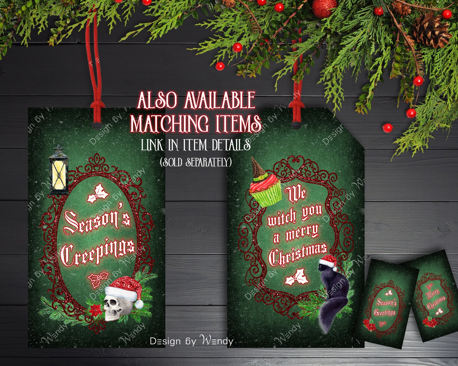 Editable Creepy Christmas Card. Skull Santa Creepy Christmas - Etsy