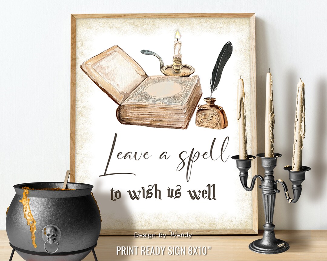 Wizard Magic Wedding Guestbook Sign. Leave A Spell to Wish Us Well ...