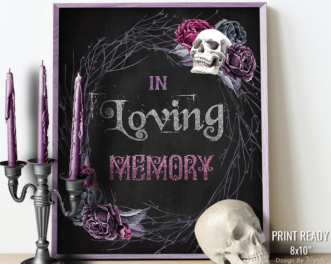 In Loving Memory Printable Sign Instant Download. Gothic - Etsy Canada