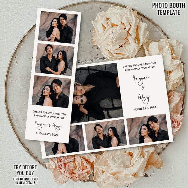 Photo Collage Template Photo Booth Strip - Etsy