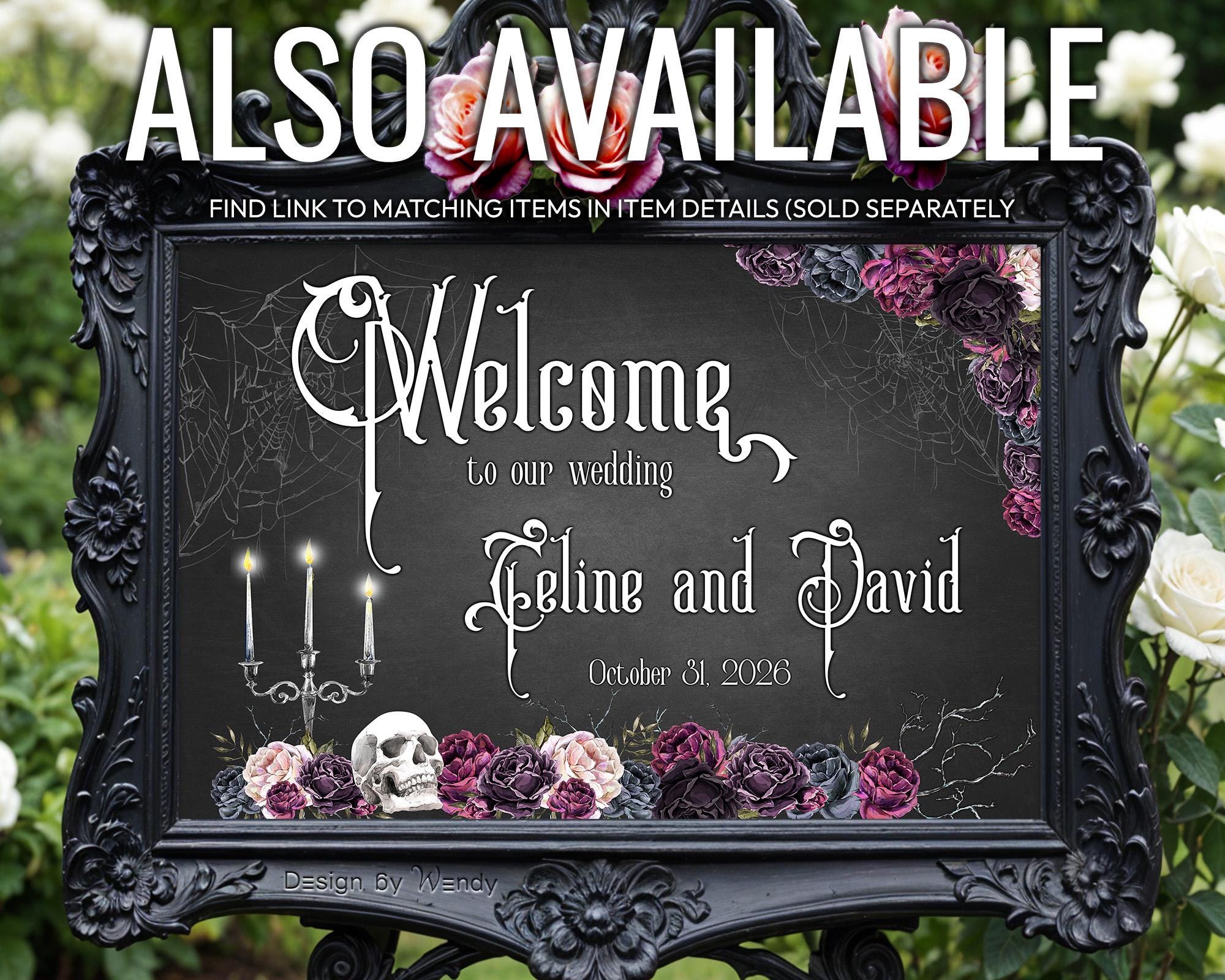 Gothic Marriage Certificate, With Skull and Roses. Instant Download ...