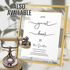 Minimalist Audio Guest Book Sign Template. Editable Wedding - Etsy
