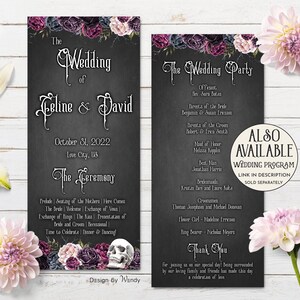 Gothic Marriage Certificate, With Skull and Roses. Instant Download ...