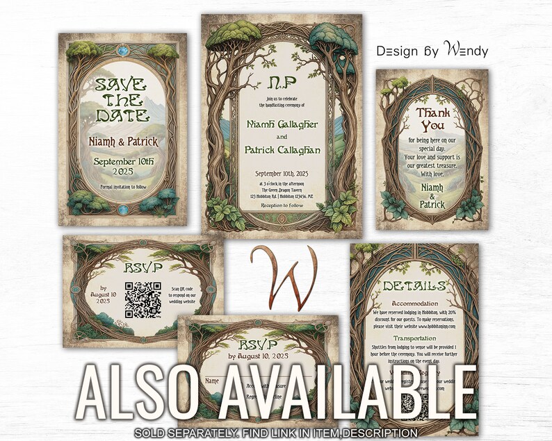Celtic Fantasy Bar Menu Sign Template. Editable Retro Fantasy Wedding ...