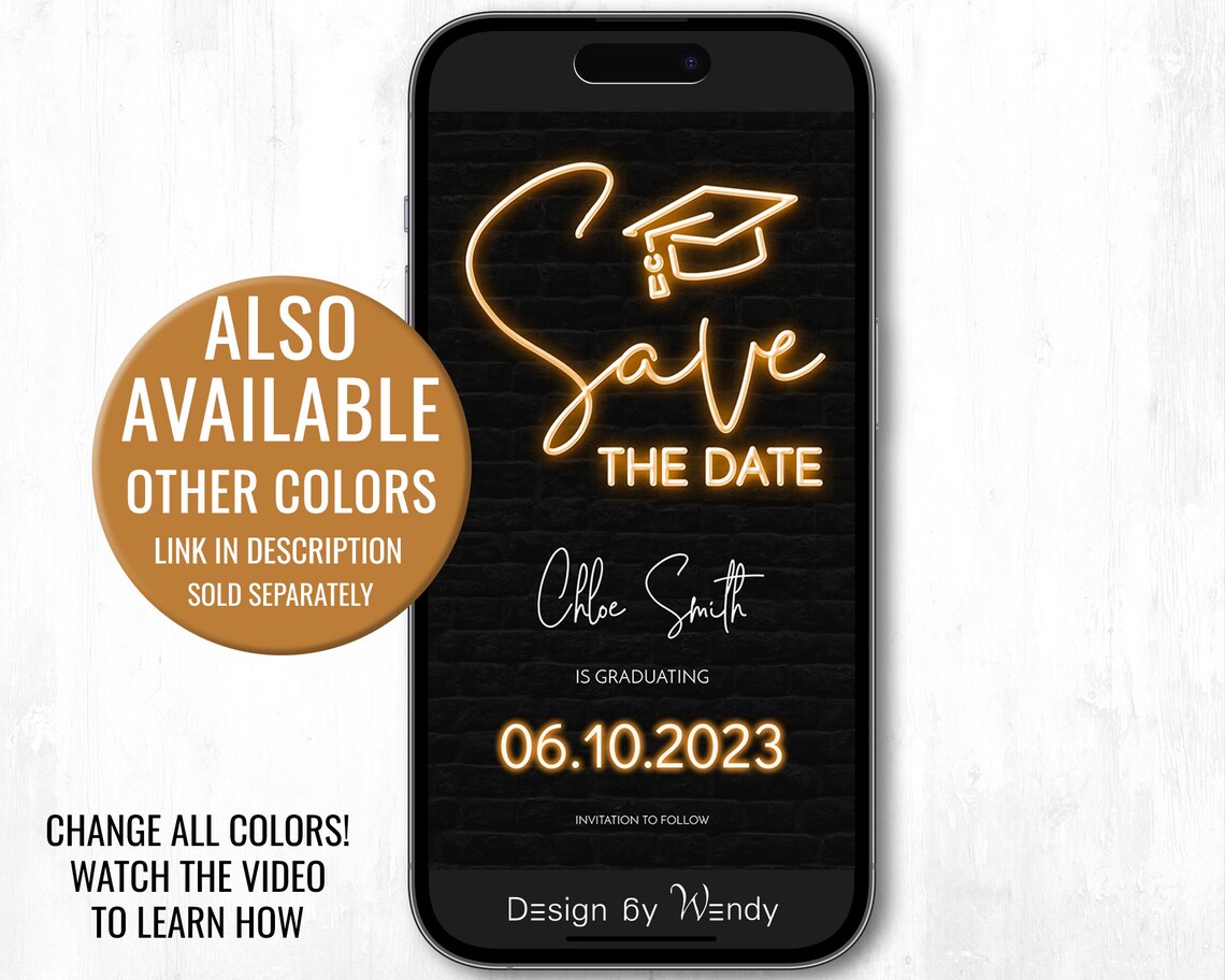 Sparkler Save the Date for Graduation Template for Texting. - Etsy