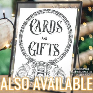 Editable Biker Wedding Sign. Motorcycle Welcome Sign Template in Two ...