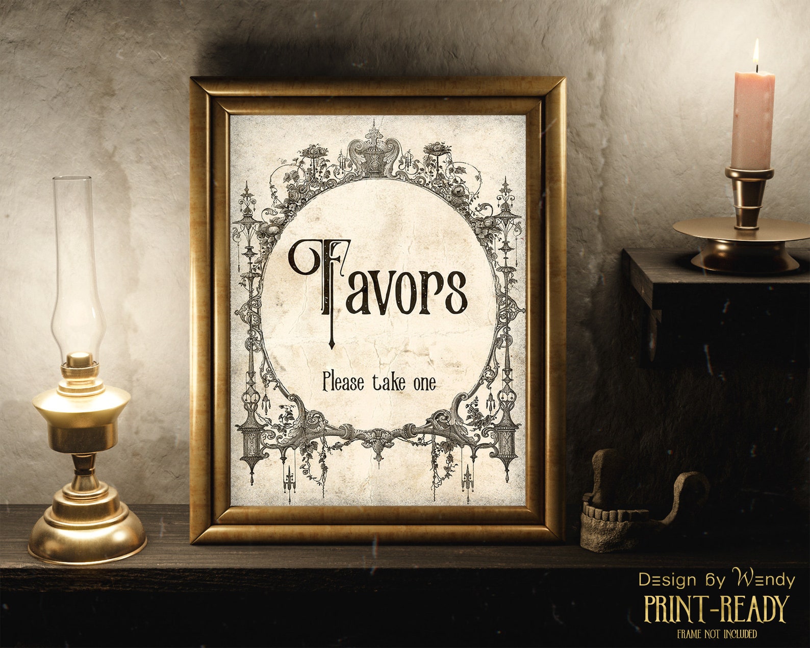 Victorian Wedding Signs Gothic Wedding Table Signs Set | Etsy