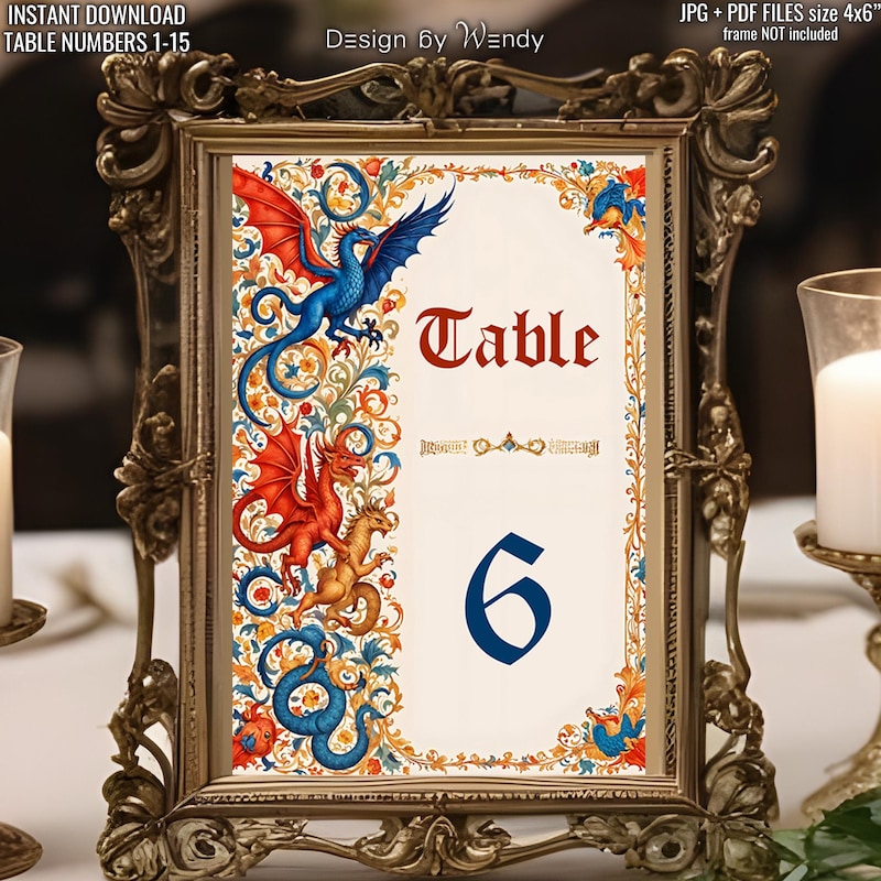 Medieval Table Signs - Etsy