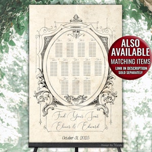 Printable Victorian Table Numbers Inspired by Jane Austen Novels ...