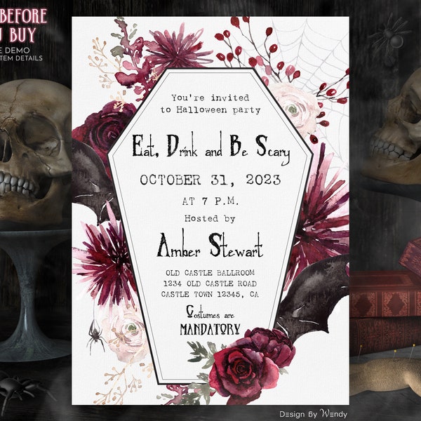 Coffin Invitation - Etsy Australia